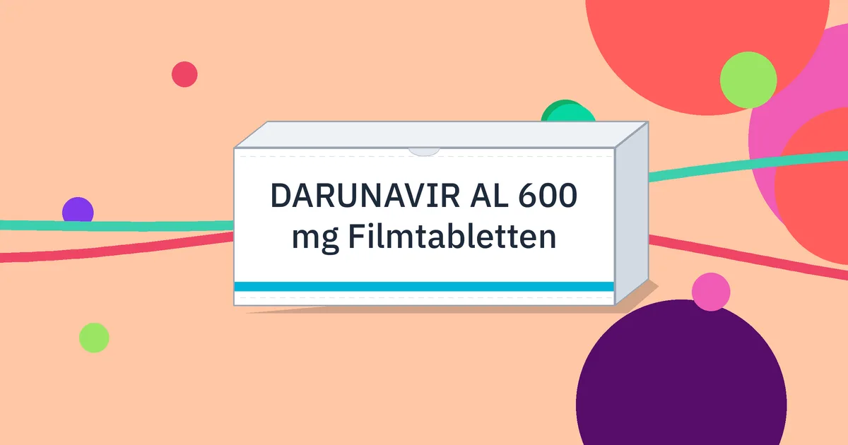 Symbolbild: Packung mit der Aufschrift DARUNAVIR AL 600 mg Filmtabletten (PZN 14407308) – Verfügbarkeit und Bezug in Apotheken in Frankfurt am Main