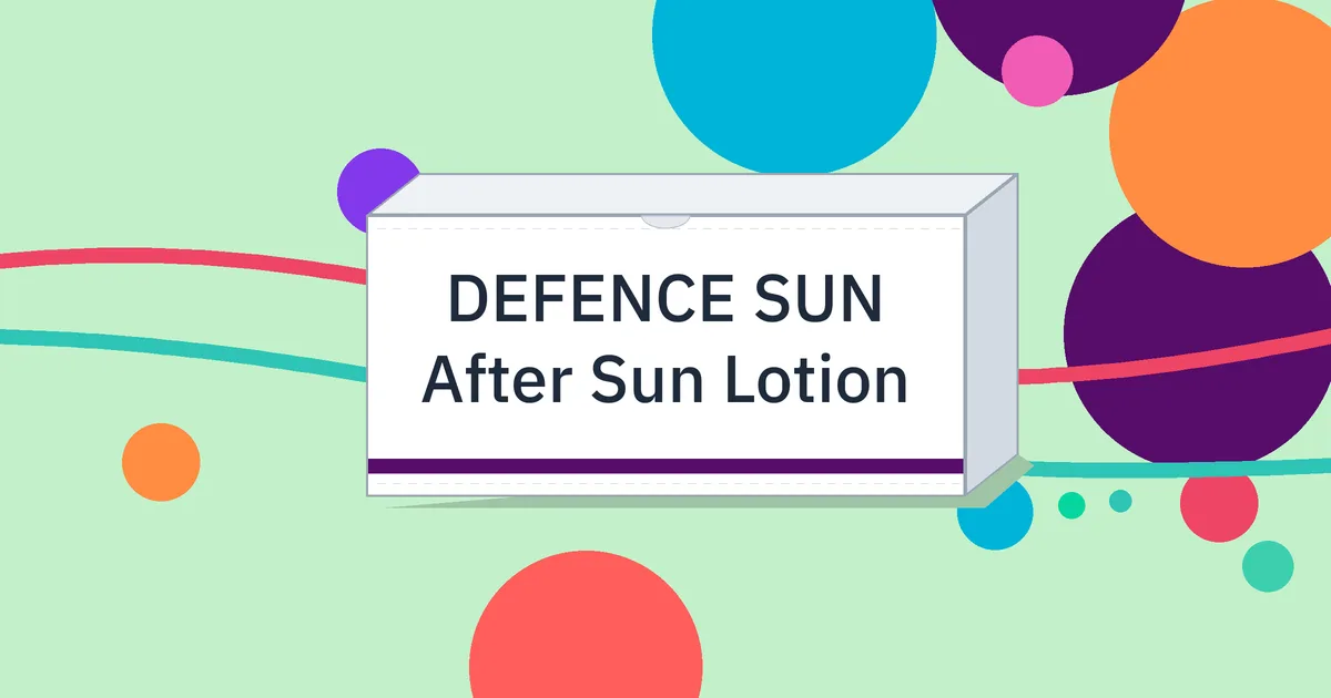 Symbolbild: Packung mit der Aufschrift DEFENCE SUN After Sun Lotion (PZN 11892705) – Verfügbarkeit und Bezug in Apotheken in Frankfurt am Main