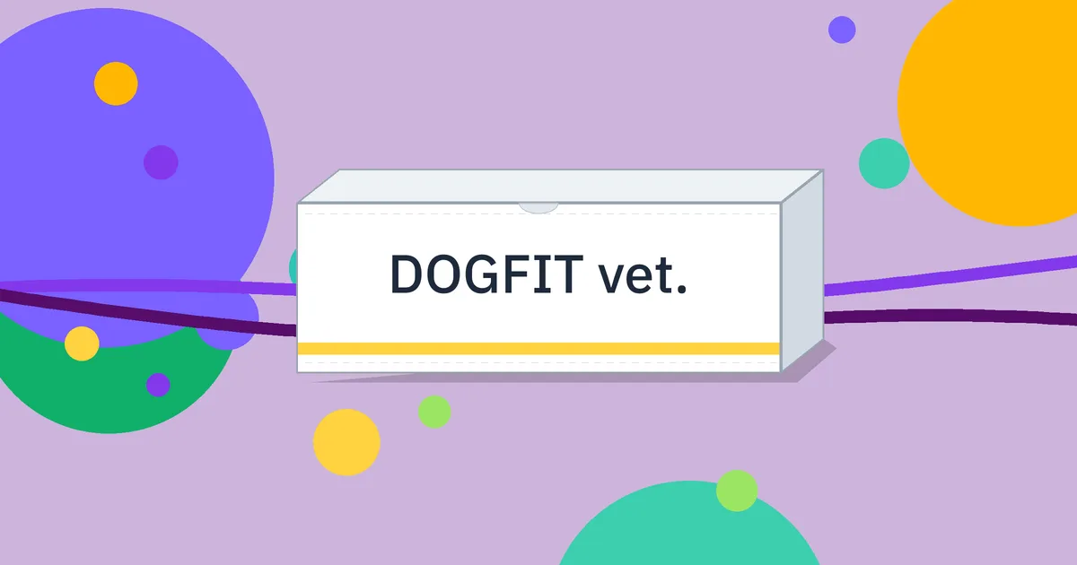 Symbolbild: Packung mit der Aufschrift DOGFIT vet. (PZN 02488359) – Verfügbarkeit und Bezug in Apotheken in Frankfurt am Main