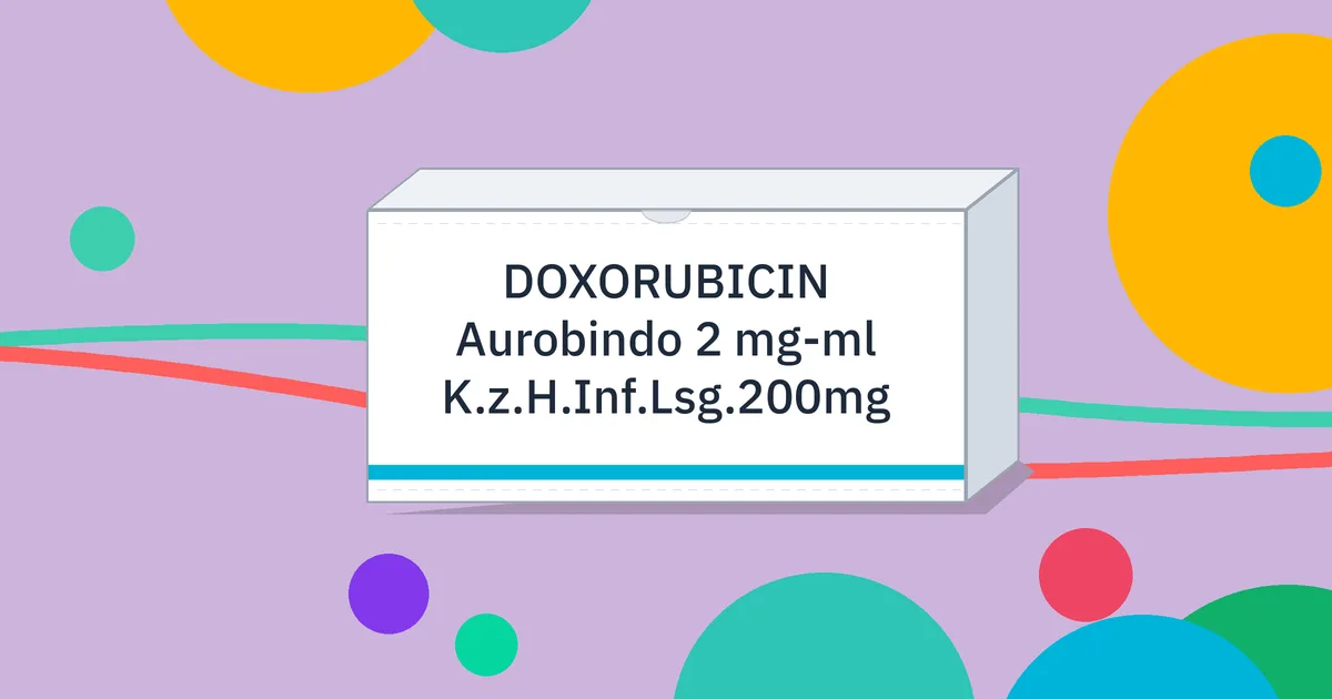Symbolbild: Packung mit der Aufschrift DOXORUBICIN Aurobindo 2 mg-ml K.z.H.Inf.Lsg.200mg (PZN 11354267) – Verfügbarkeit und Bezug in Apotheken in Frankfurt am Main