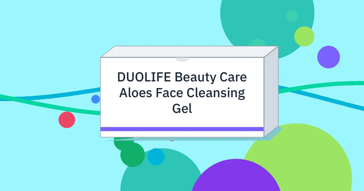 Symbolbild: Packung mit der Aufschrift DUOLIFE Beauty Care Aloes Face Cleansing Gel (PZN 17756239) – Verfügbarkeit und Bezug in Apotheken in Frankfurt am Main