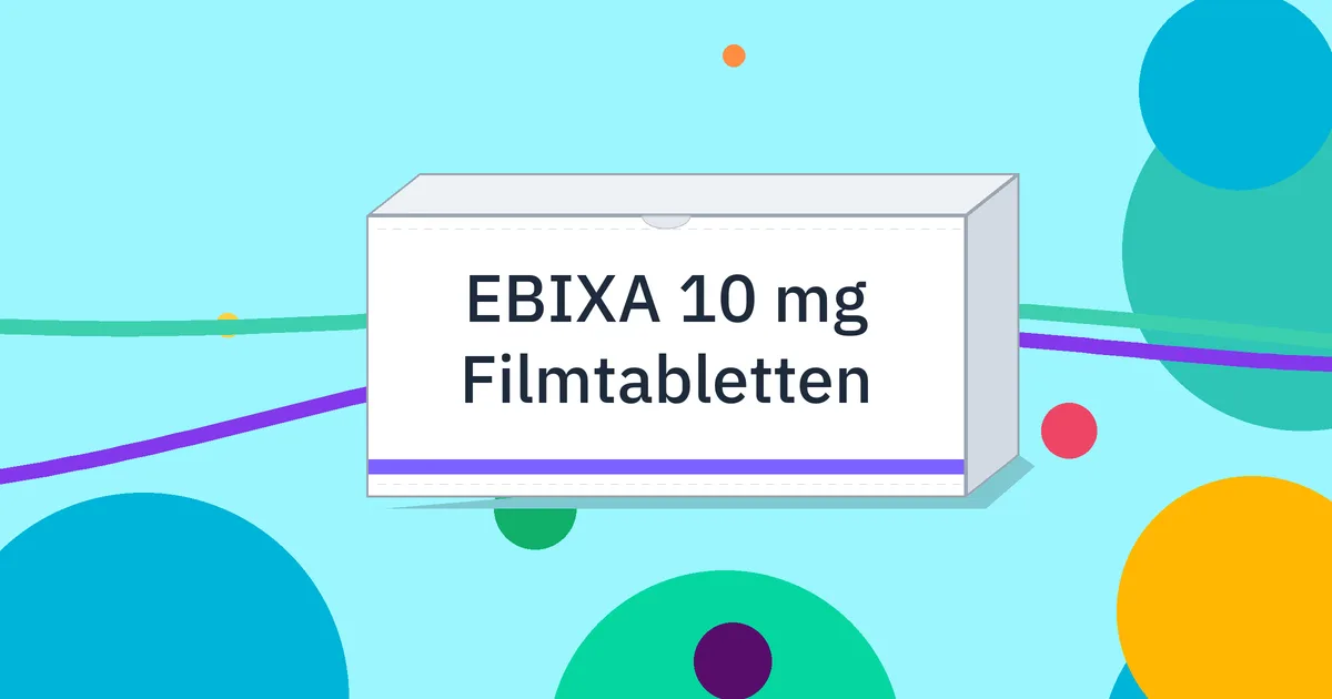 Symbolbild: Packung mit der Aufschrift EBIXA 10 mg Filmtabletten (PZN 10302713) – Verfügbarkeit und Bezug in Apotheken in Frankfurt am Main