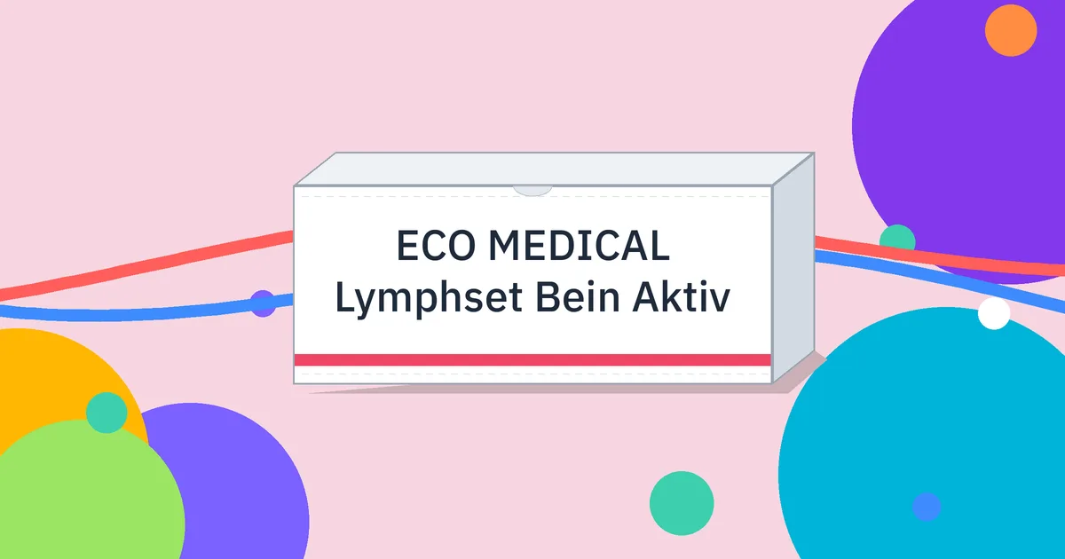 Symbolbild: Packung mit der Aufschrift ECO MEDICAL Lymphset Bein Aktiv (PZN 11332656) – Verfügbarkeit und Bezug in Apotheken in Frankfurt am Main