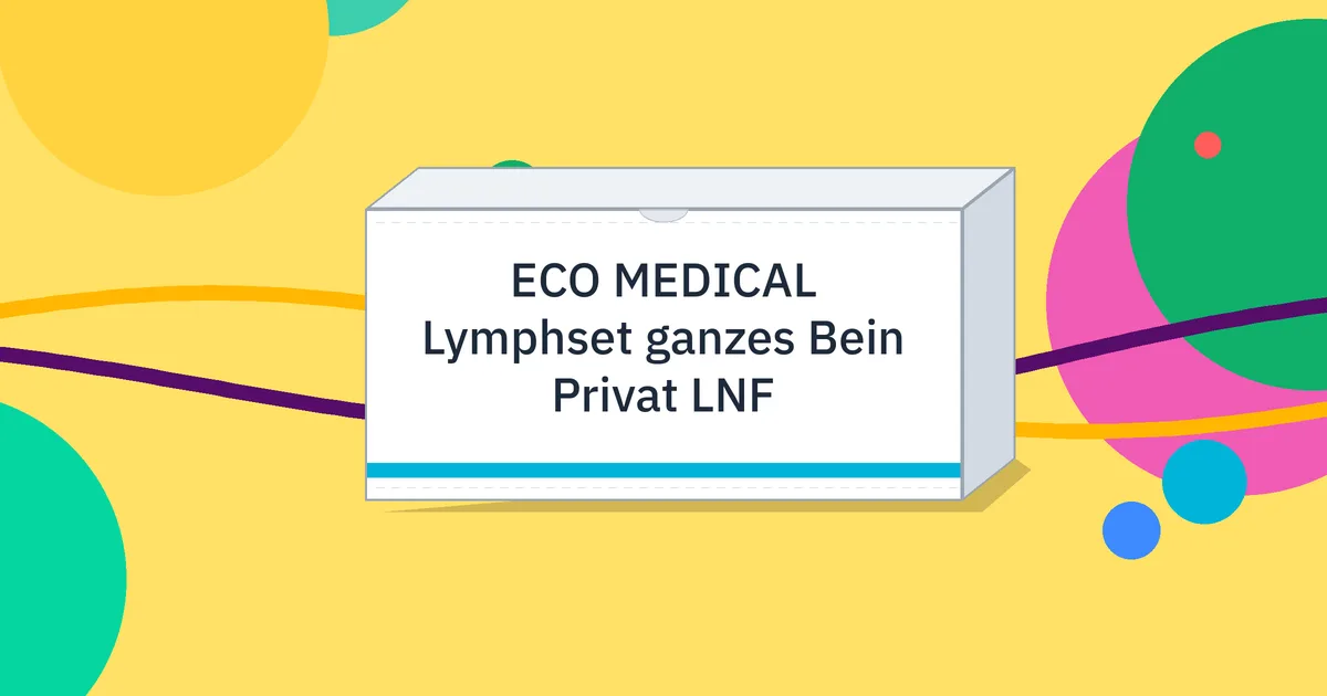 Symbolbild: Packung mit der Aufschrift ECO MEDICAL Lymphset ganzes Bein Privat LNF (PZN 14167152) – Verfügbarkeit und Bezug in Apotheken in Frankfurt am Main