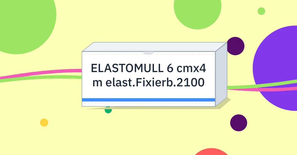 Symbolbild: Packung mit der Aufschrift ELASTOMULL 6 cmx4 m elast.Fixierb.2100 (PZN 20689110) – Verfügbarkeit und Bezug in Apotheken in Frankfurt am Main
