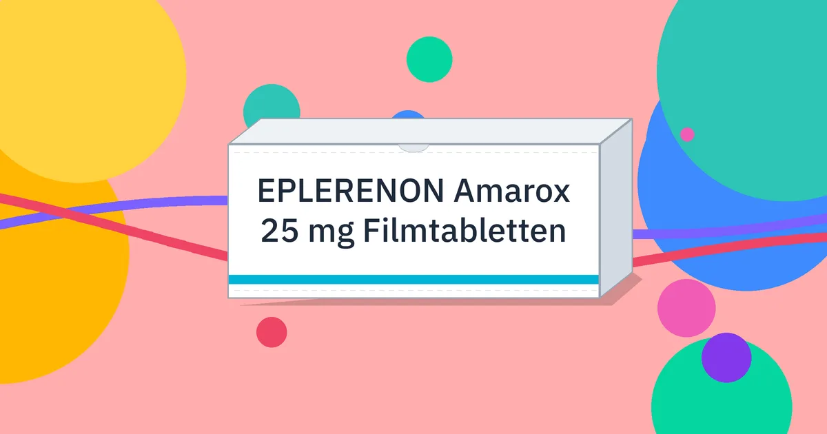 Symbolbild: Packung mit der Aufschrift EPLERENON Amarox 25 mg Filmtabletten (PZN 19252514) – Verfügbarkeit und Bezug in Apotheken in Frankfurt am Main