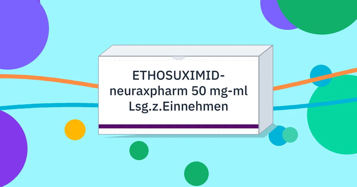 Symbolbild: Packung mit der Aufschrift ETHOSUXIMID-neuraxpharm 50 mg-ml Lsg.z.Einnehmen (PZN 12504958) – Verfügbarkeit und Bezug in Apotheken in Frankfurt am Main