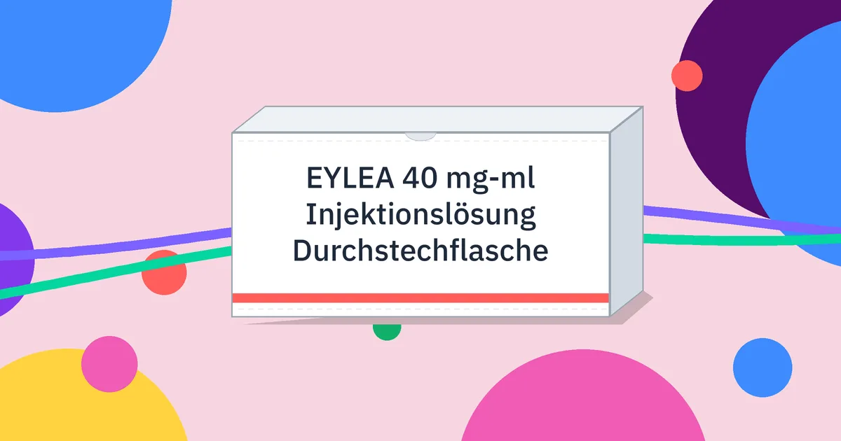 Symbolbild: Packung mit der Aufschrift EYLEA 40 mg-ml Injektionslösung Durchstechflasche (PZN 14440820) – Verfügbarkeit und Bezug in Apotheken in Frankfurt am Main