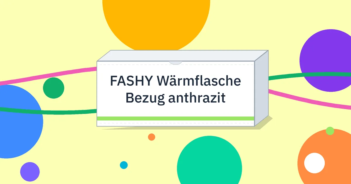 Symbolbild: Packung mit der Aufschrift FASHY Wärmflasche Bezug anthrazit (PZN 10380825) – Verfügbarkeit und Bezug in Apotheken in Frankfurt am Main