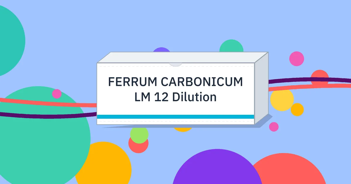 Symbolbild: Packung mit der Aufschrift FERRUM CARBONICUM LM 12 Dilution (PZN 12847948) – Verfügbarkeit und Bezug in Apotheken in Frankfurt am Main