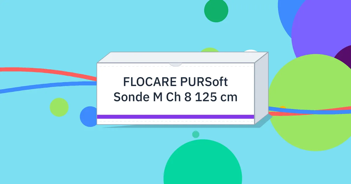 Symbolbild: Packung mit der Aufschrift FLOCARE PURSoft Sonde M Ch 8 125 cm (PZN 11289564) – Verfügbarkeit und Bezug in Apotheken in Frankfurt am Main