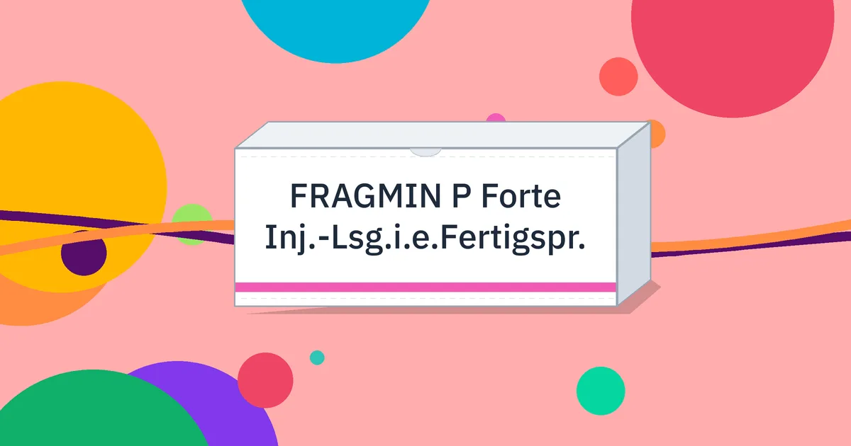Symbolbild: Packung mit der Aufschrift FRAGMIN P Forte Inj.-Lsg.i.e.Fertigspr. (PZN 00657237) – Verfügbarkeit und Bezug in Apotheken in Frankfurt am Main