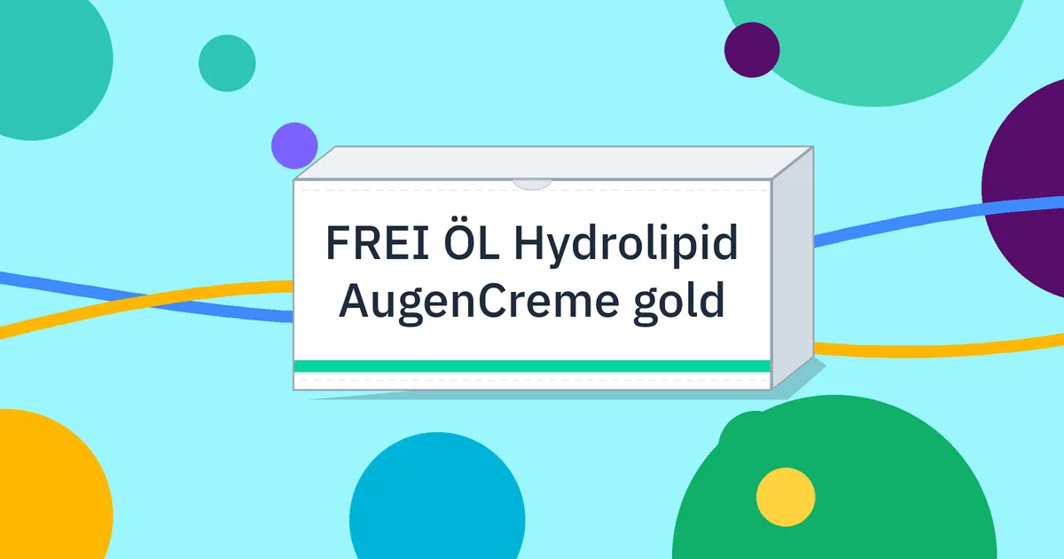 Symbolbild: Packung mit der Aufschrift FREI ÖL Hydrolipid AugenCreme gold (PZN 19841096) – Verfügbarkeit und Bezug in Apotheken in Frankfurt am Main