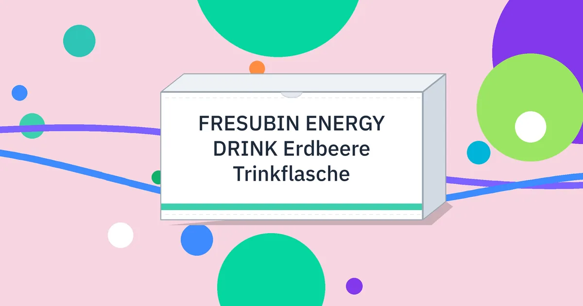 Symbolbild: Packung mit der Aufschrift FRESUBIN ENERGY DRINK Erdbeere Trinkflasche (PZN 03692470) – Verfügbarkeit und Bezug in Apotheken in Frankfurt am Main