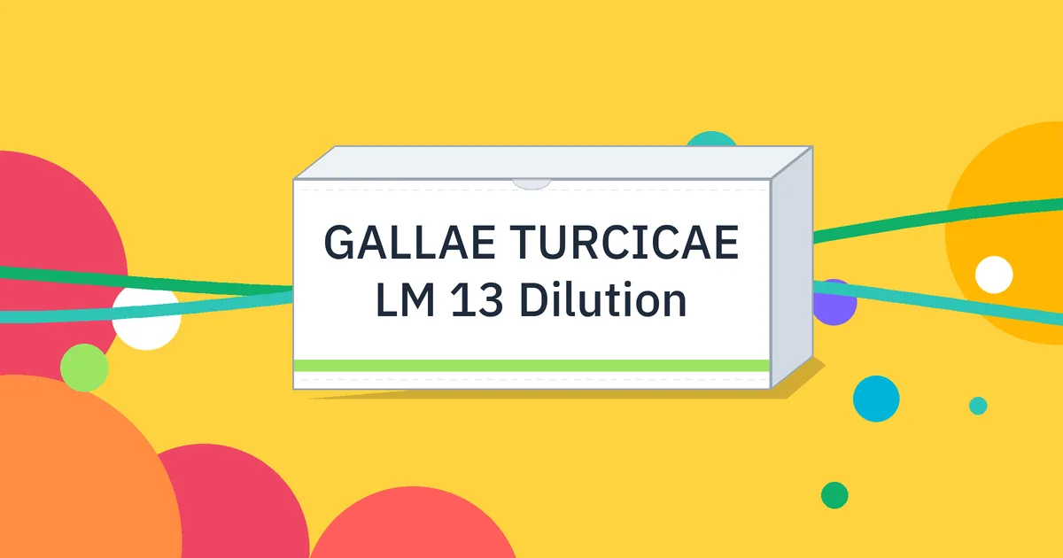 Symbolbild: Packung mit der Aufschrift GALLAE TURCICAE LM 13 Dilution (PZN 13498059) – Verfügbarkeit und Bezug in Apotheken in Frankfurt am Main