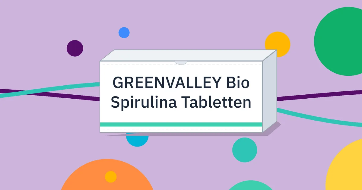 Symbolbild: Packung mit der Aufschrift GREENVALLEY Bio Spirulina Tabletten (PZN 01054038) – Verfügbarkeit und Bezug in Apotheken in Frankfurt am Main