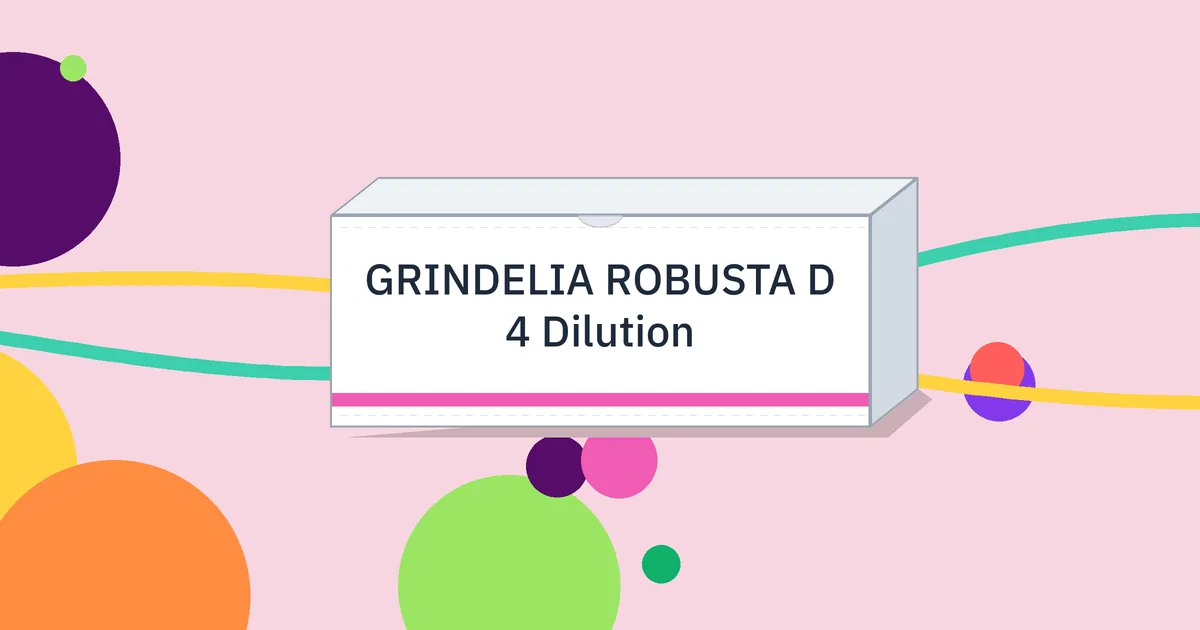 Symbolbild: Packung mit der Aufschrift GRINDELIA ROBUSTA D 4 Dilution (PZN 02614686) – Verfügbarkeit und Bezug in Apotheken in Frankfurt am Main