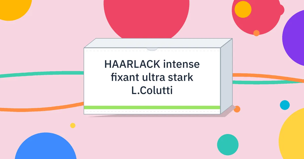 Symbolbild: Packung mit der Aufschrift HAARLACK intense fixant ultra stark L.Colutti (PZN 10023137) – Verfügbarkeit und Bezug in Apotheken in Frankfurt am Main