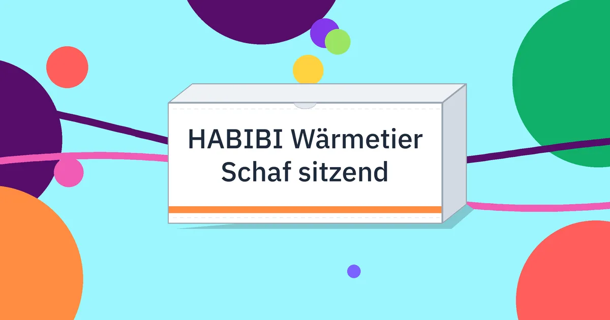Symbolbild: Packung mit der Aufschrift HABIBI Wärmetier Schaf sitzend (PZN 15747756) – Verfügbarkeit und Bezug in Apotheken in Frankfurt am Main