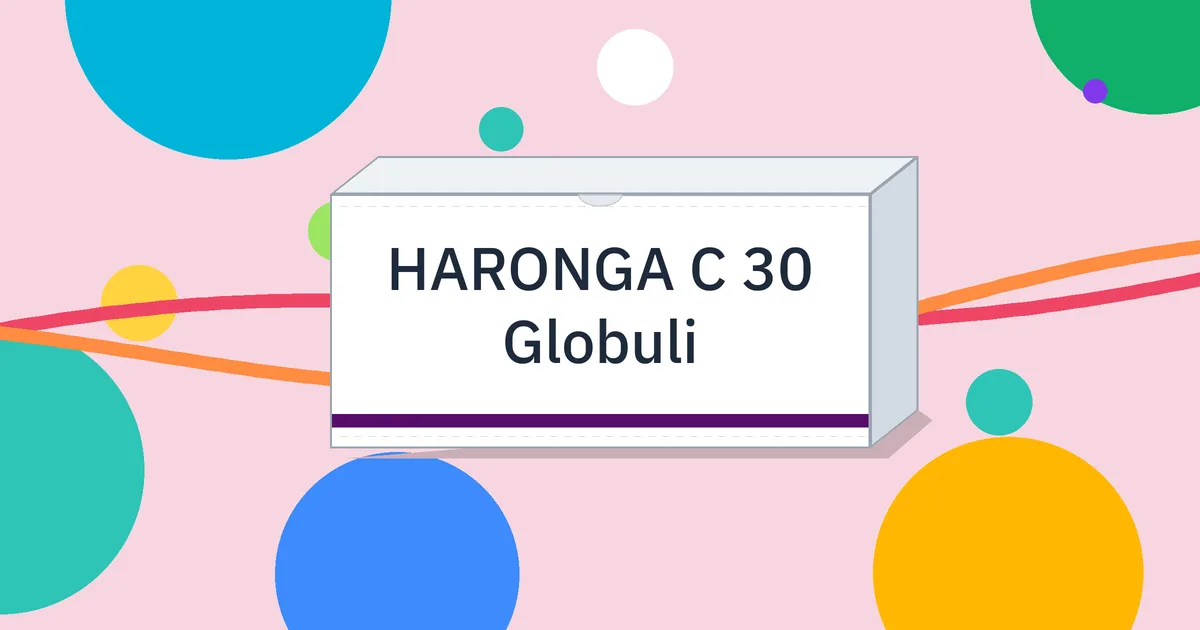 Symbolbild: Packung mit der Aufschrift HARONGA C 30 Globuli (PZN 16691466) – Verfügbarkeit und Bezug in Apotheken in Frankfurt am Main