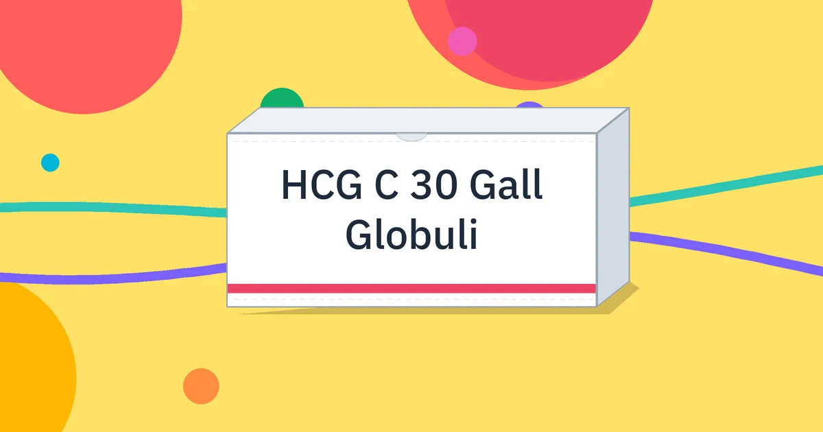 Symbolbild: Packung mit der Aufschrift HCG C 30 Gall Globuli (PZN 11658493) – Verfügbarkeit und Bezug in Apotheken in Frankfurt am Main