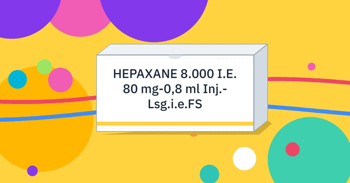 Symbolbild: Packung mit der Aufschrift HEPAXANE 8.000 I.E. 80 mg-0,8 ml Inj.-Lsg.i.e.FS (PZN 19876002) – Verfügbarkeit und Bezug in Apotheken in Frankfurt am Main