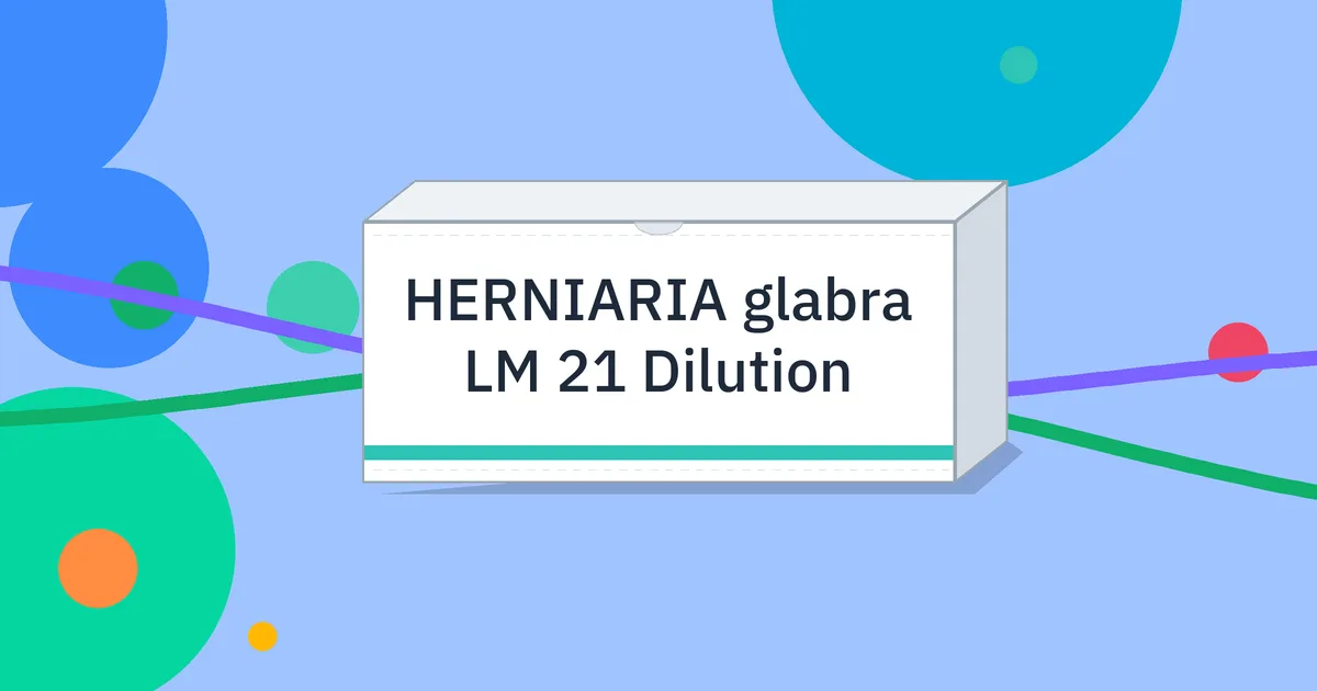 Symbolbild: Packung mit der Aufschrift HERNIARIA glabra LM 21 Dilution (PZN 13553120) – Verfügbarkeit und Bezug in Apotheken in Frankfurt am Main