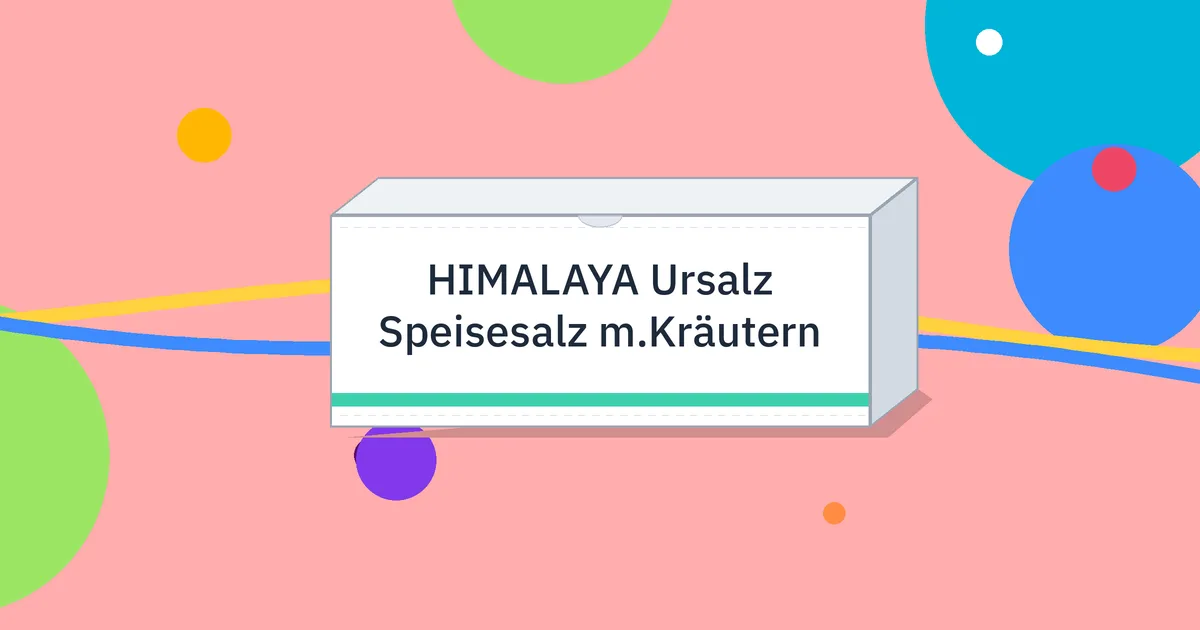 Symbolbild: Packung mit der Aufschrift HIMALAYA Ursalz Speisesalz m.Kräutern (PZN 06153437) – Verfügbarkeit und Bezug in Apotheken in Frankfurt am Main