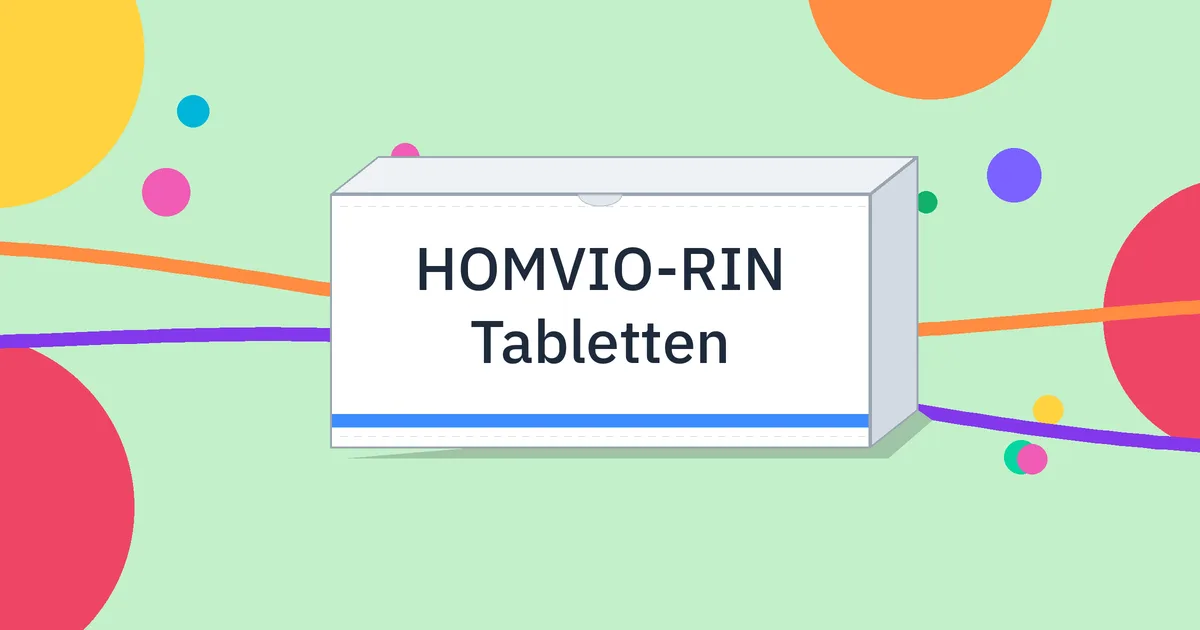 Symbolbild: Packung mit der Aufschrift HOMVIO-RIN Tabletten (PZN 02539588) – Verfügbarkeit und Bezug in Apotheken in Frankfurt am Main