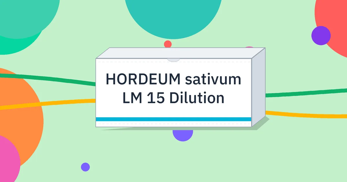 Symbolbild: Packung mit der Aufschrift HORDEUM sativum LM 15 Dilution (PZN 13555857) – Verfügbarkeit und Bezug in Apotheken in Frankfurt am Main