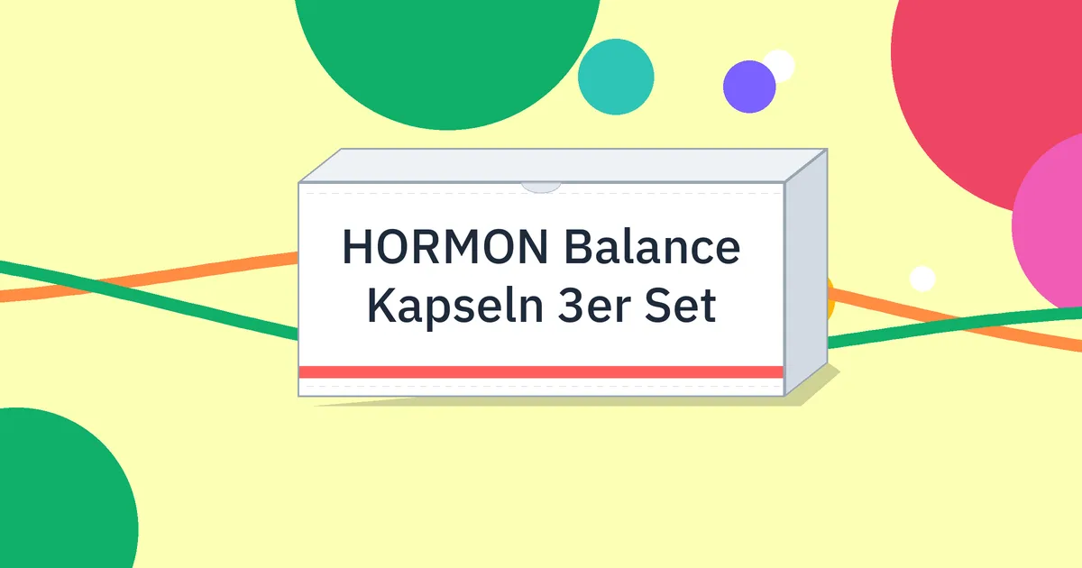 Symbolbild: Packung mit der Aufschrift HORMON Balance Kapseln 3er Set (PZN 20098337) – Verfügbarkeit und Bezug in Apotheken in Frankfurt am Main