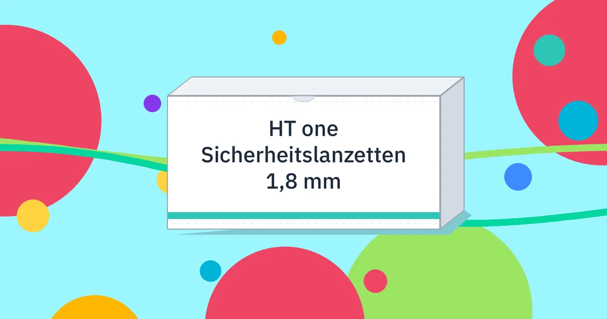Symbolbild: Packung mit der Aufschrift HT one Sicherheitslanzetten 1,8 mm (PZN 10948993) – Verfügbarkeit und Bezug in Apotheken in Frankfurt am Main