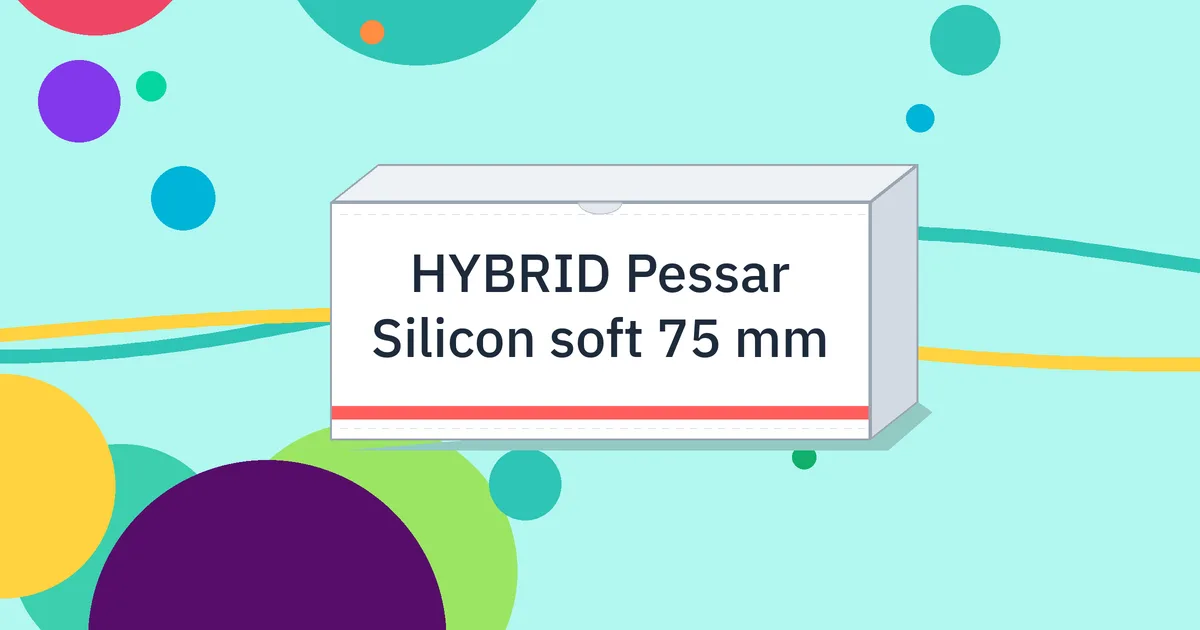 Symbolbild: Packung mit der Aufschrift HYBRID Pessar Silicon soft 75 mm (PZN 20194839) – Verfügbarkeit und Bezug in Apotheken in Frankfurt am Main