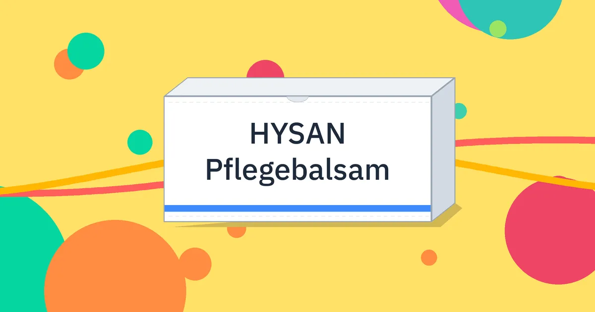 Symbolbild: Packung mit der Aufschrift HYSAN Pflegebalsam (PZN 19954357) – Verfügbarkeit und Bezug in Apotheken in Frankfurt am Main