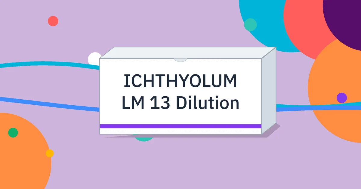 Symbolbild: Packung mit der Aufschrift ICHTHYOLUM LM 13 Dilution (PZN 13558614) – Verfügbarkeit und Bezug in Apotheken in Frankfurt am Main