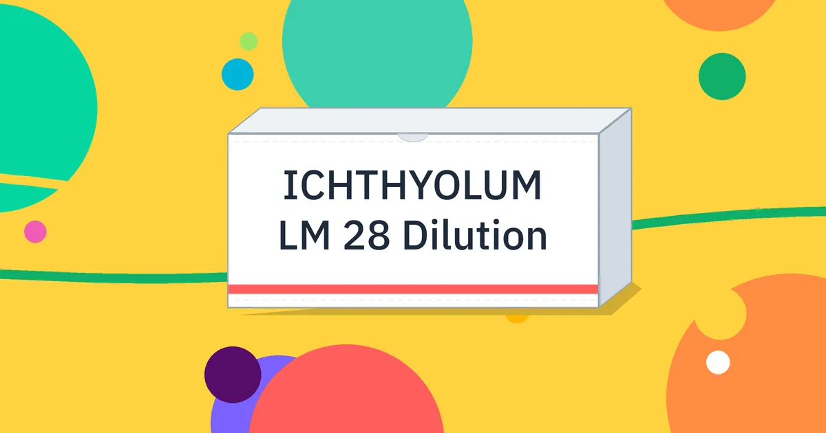 Symbolbild: Packung mit der Aufschrift ICHTHYOLUM LM 28 Dilution (PZN 13558809) – Verfügbarkeit und Bezug in Apotheken in Frankfurt am Main