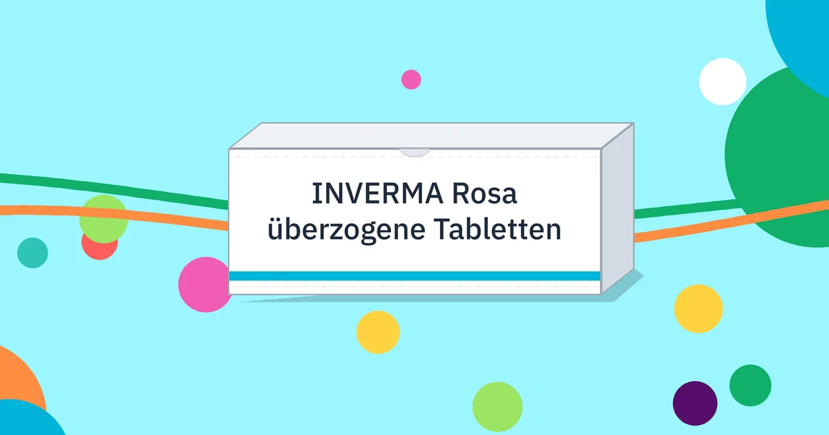 Symbolbild: Packung mit der Aufschrift INVERMA Rosa überzogene Tabletten (PZN 13978606) – Verfügbarkeit und Bezug in Apotheken in Frankfurt am Main