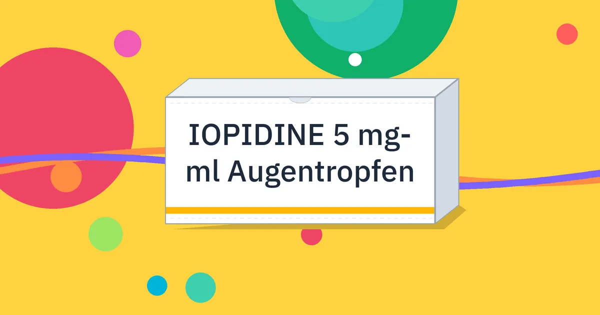 Symbolbild: Packung mit der Aufschrift IOPIDINE 5 mg-ml Augentropfen (PZN 06649859) – Verfügbarkeit und Bezug in Apotheken in Frankfurt am Main