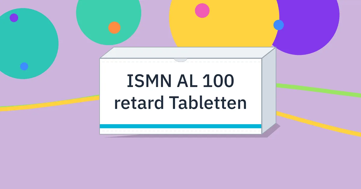 Symbolbild: Packung mit der Aufschrift ISMN AL 100 retard Tabletten (PZN 01061162) – Verfügbarkeit und Bezug in Apotheken in Frankfurt am Main