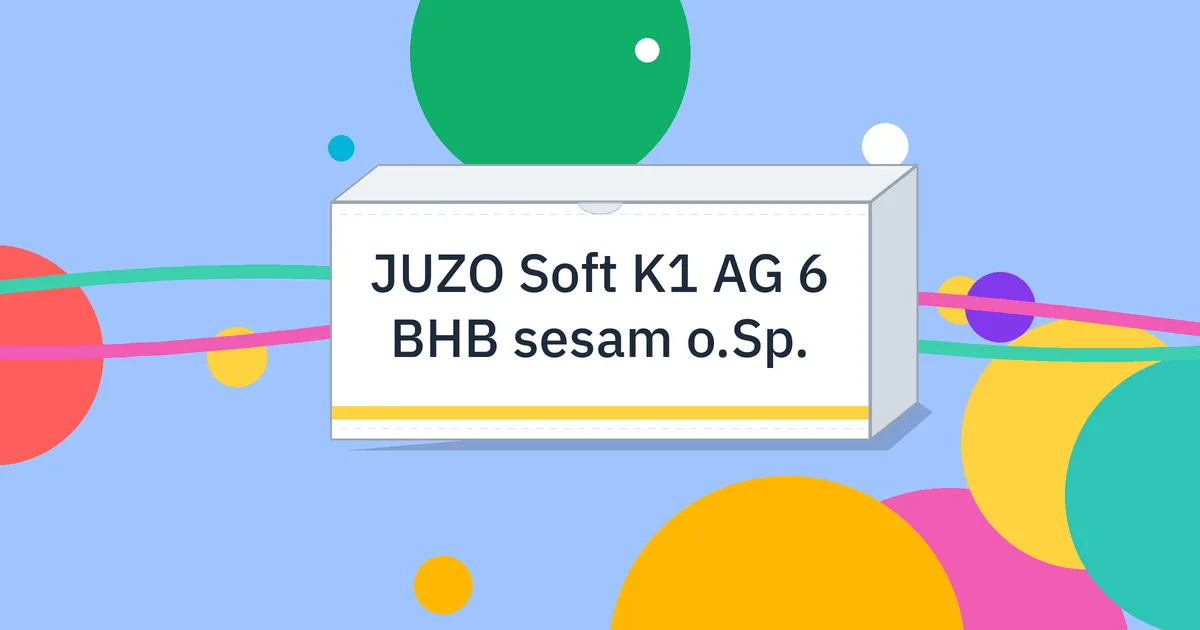 Symbolbild: Packung mit der Aufschrift JUZO Soft K1 AG 6 BHB sesam o.Sp. (PZN 14821545) – Verfügbarkeit und Bezug in Apotheken in Frankfurt am Main