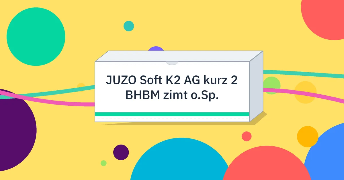 Symbolbild: Packung mit der Aufschrift JUZO Soft K2 AG kurz 2 BHBM zimt o.Sp. (PZN 14861450) – Verfügbarkeit und Bezug in Apotheken in Frankfurt am Main