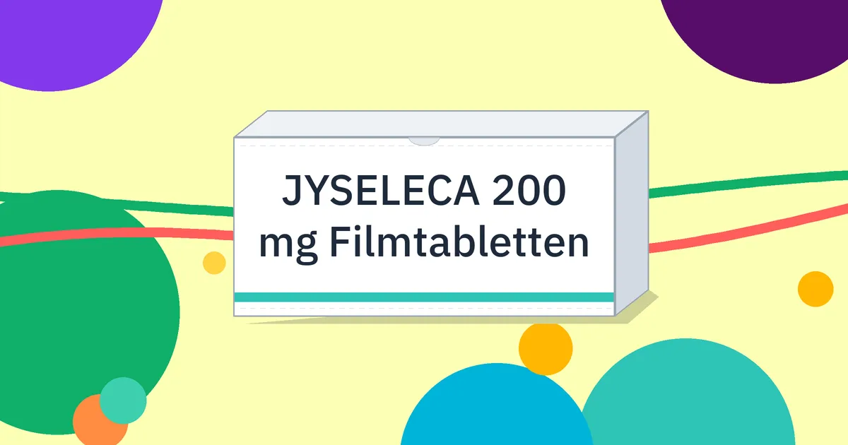 Symbolbild: Packung mit der Aufschrift JYSELECA 200 mg Filmtabletten (PZN 19334583) – Verfügbarkeit und Bezug in Apotheken in Frankfurt am Main