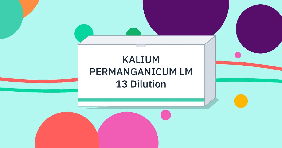 Symbolbild: Packung mit der Aufschrift KALIUM PERMANGANICUM LM 13 Dilution (PZN 12924146) – Verfügbarkeit und Bezug in Apotheken in Frankfurt am Main