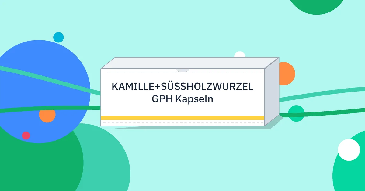 Symbolbild: Packung mit der Aufschrift KAMILLE+SÜSSHOLZWURZEL GPH Kapseln (PZN 05530429) – Verfügbarkeit und Bezug in Apotheken in Frankfurt am Main