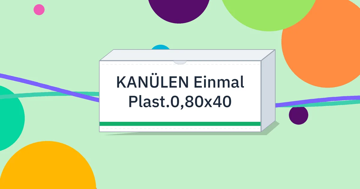 Symbolbild: Packung mit der Aufschrift KANÜLEN Einmal Plast.0,80x40 (PZN 01964237) – Verfügbarkeit und Bezug in Apotheken in Frankfurt am Main