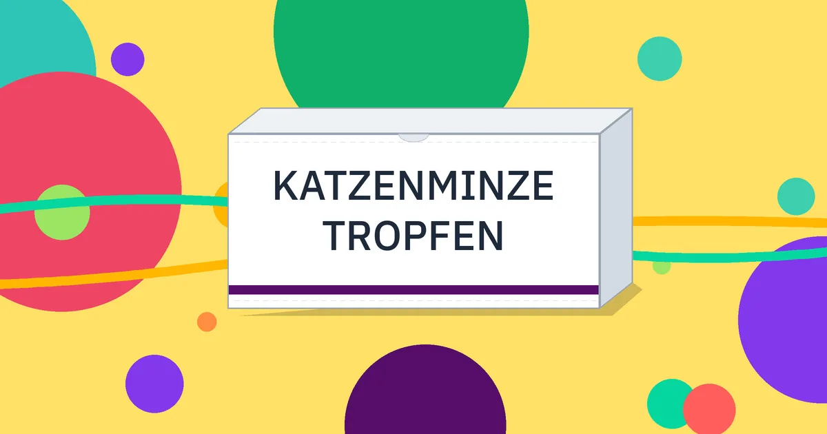 Symbolbild: Packung mit der Aufschrift KATZENMINZE TROPFEN (PZN 15529427) – Verfügbarkeit und Bezug in Apotheken in Frankfurt am Main
