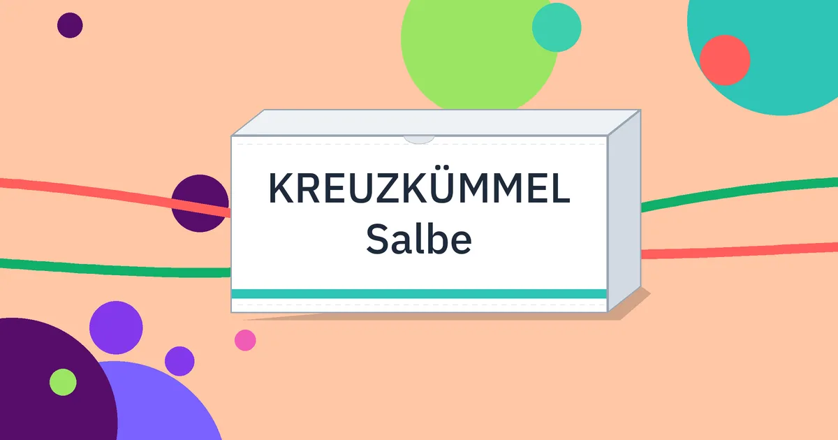 Symbolbild: Packung mit der Aufschrift KREUZKÜMMEL Salbe (PZN 17555392) – Verfügbarkeit und Bezug in Apotheken in Frankfurt am Main