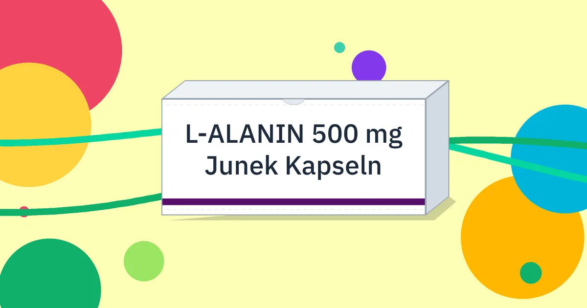 Symbolbild: Packung mit der Aufschrift L-ALANIN 500 mg Junek Kapseln (PZN 00131989) – Verfügbarkeit und Bezug in Apotheken in Frankfurt am Main