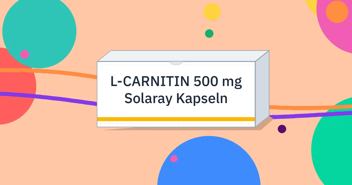 Symbolbild: Packung mit der Aufschrift L-CARNITIN 500 mg Solaray Kapseln (PZN 07556491) – Verfügbarkeit und Bezug in Apotheken in Frankfurt am Main