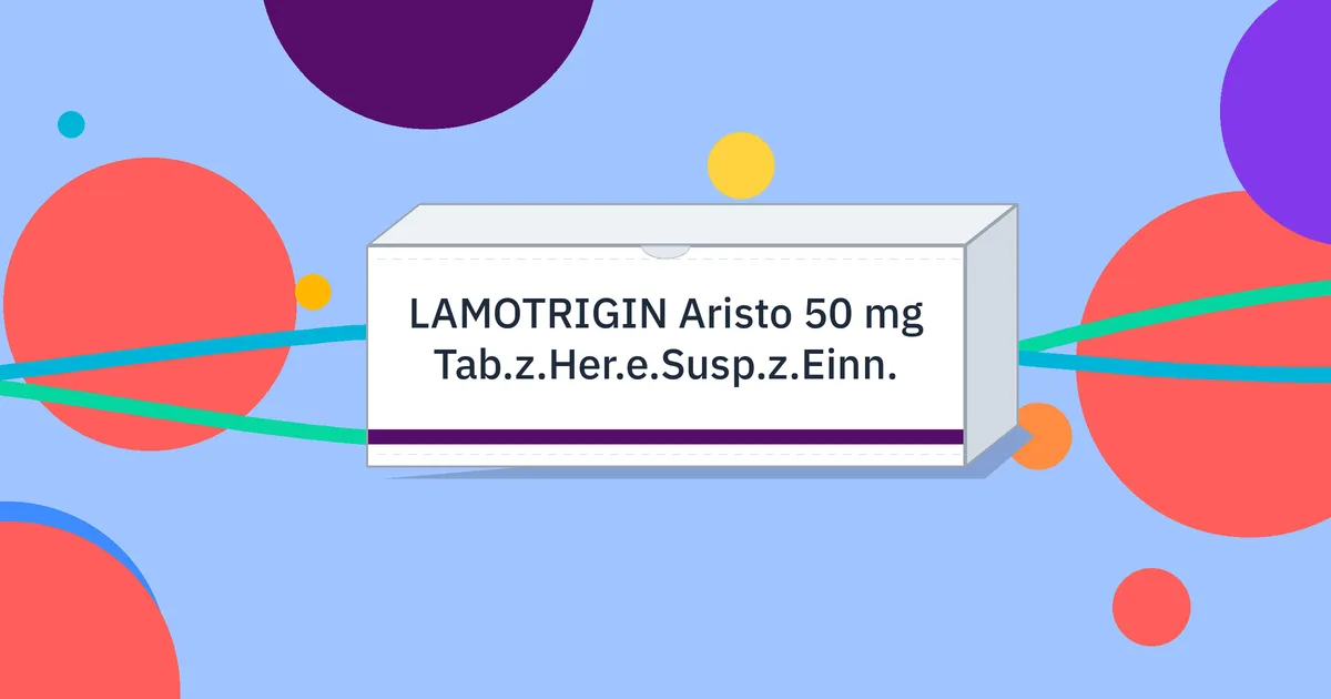 Symbolbild: Packung mit der Aufschrift LAMOTRIGIN Aristo 50 mg Tab.z.Her.e.Susp.z.Einn. (PZN 05510935) – Verfügbarkeit und Bezug in Apotheken in Frankfurt am Main